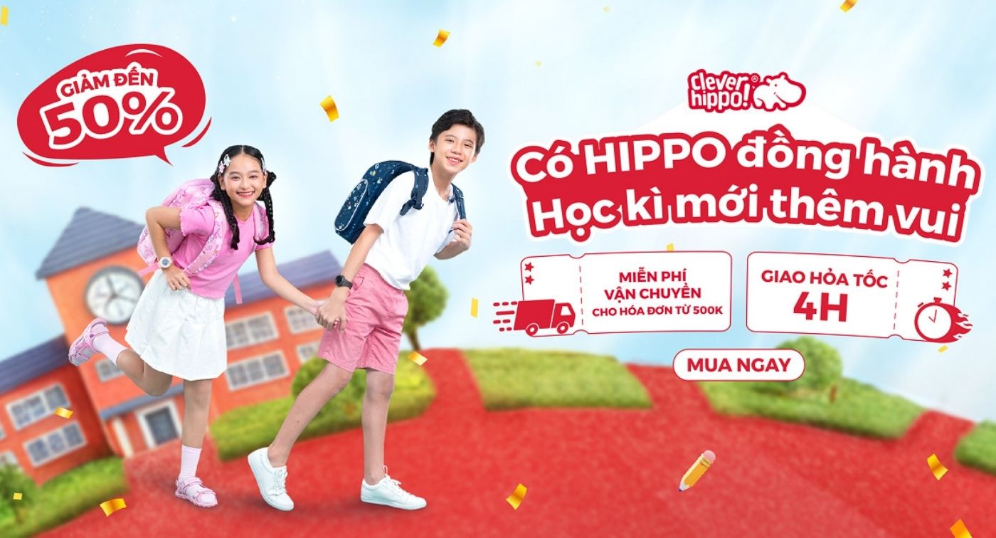 Clever Hippo ưu đãi học kỳ 2: F5 hành trang cho con cực chất
