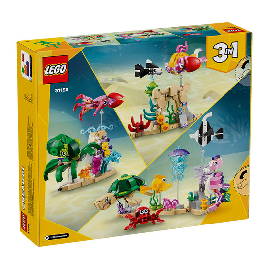 Assembling toy LEGO CREATOR 31158 sea creature model