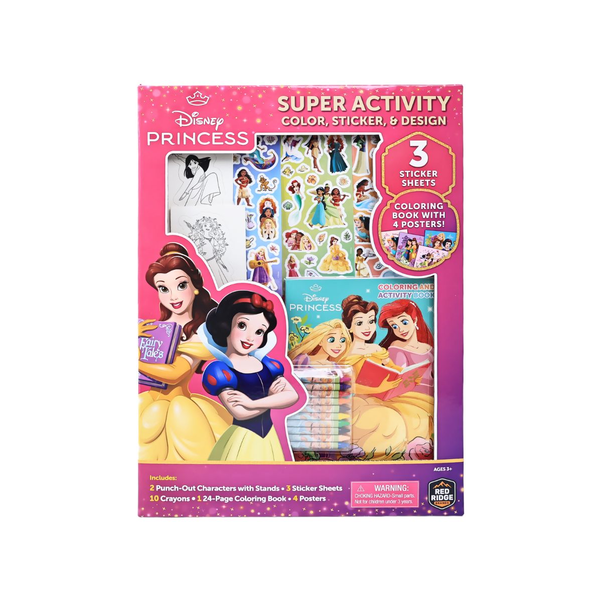 Bộ DIY Bút Màu, Sticker Và Sổ Chơi Game Disney Princess RED RIDGE 1002