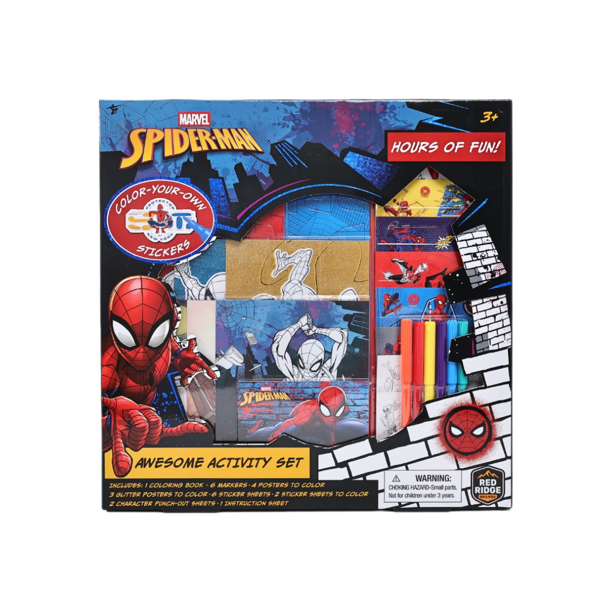 Bộ DIY Standee, Sticker Và Bút Màu Spider-Man RED RIDGE 100704