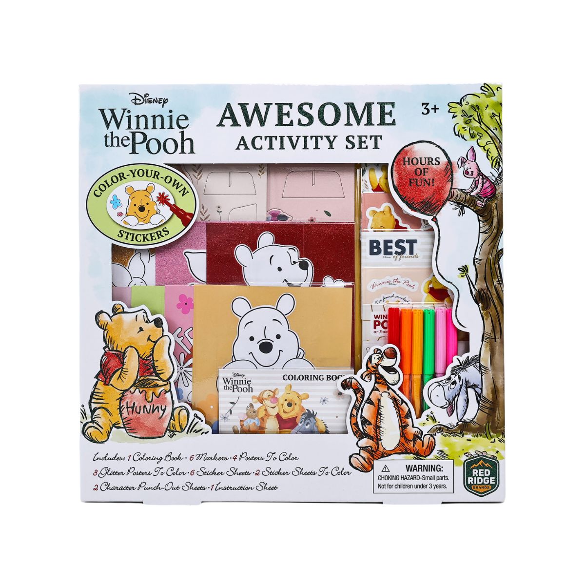 Bộ DIY Standee, Sticker Và Bút Màu Winnie The Pooh RED RIDGE 100702