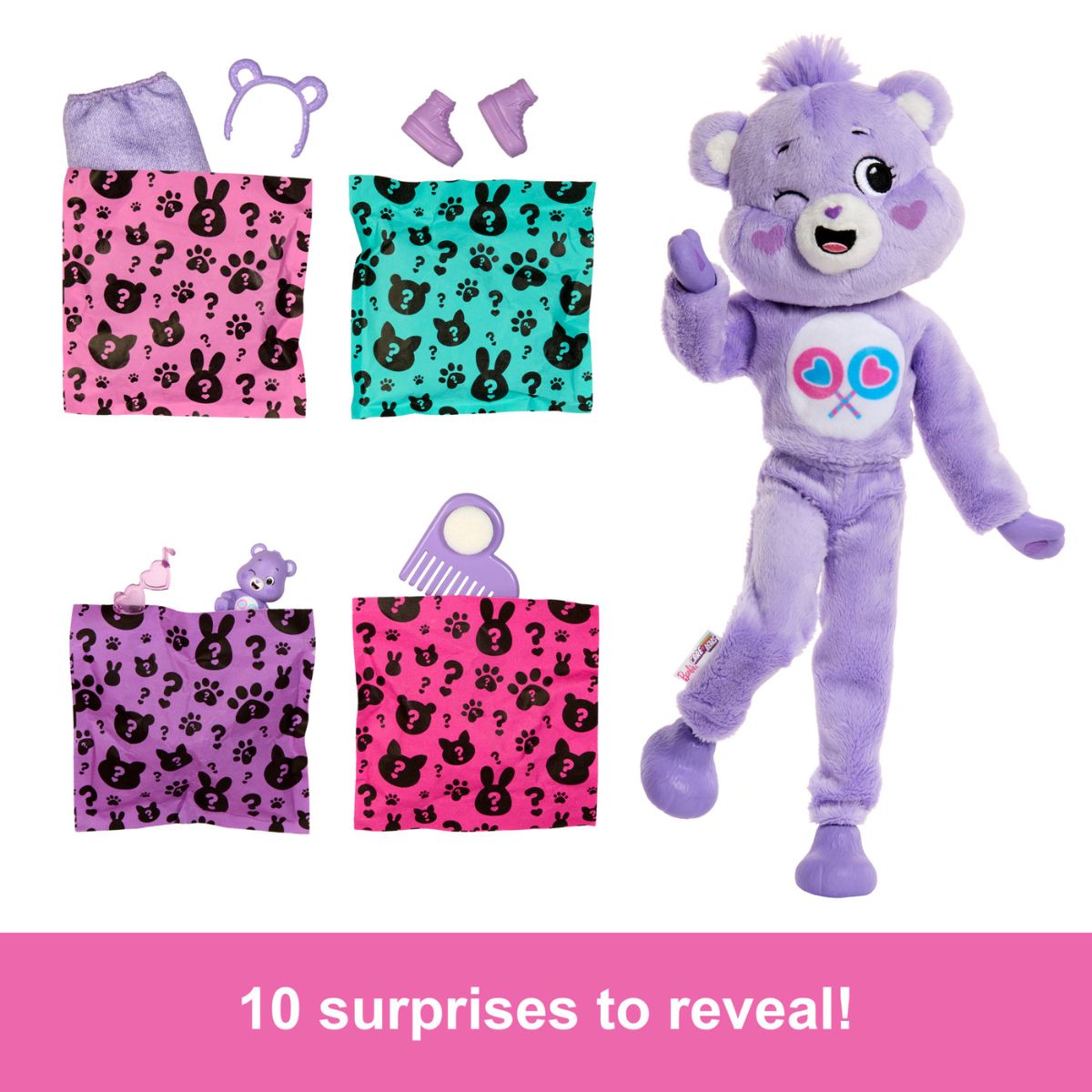 Búp Bê Barbie Cutie Reveal - Gấu Care Bear Tím Tốt Bụng BARBIE JCN93