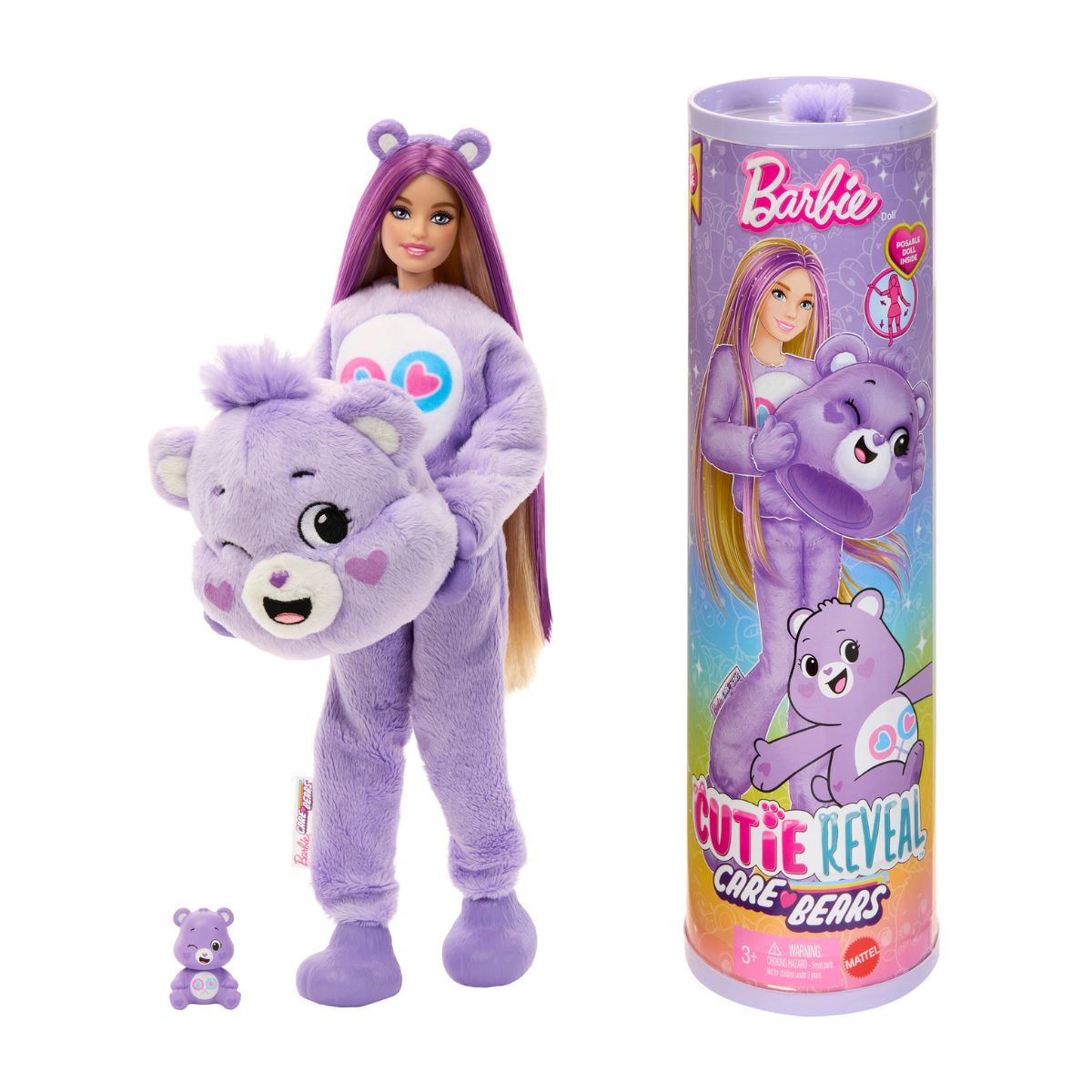 Búp Bê Barbie Cutie Reveal - Gấu Care Bear Tím Tốt Bụng BARBIE JCN93