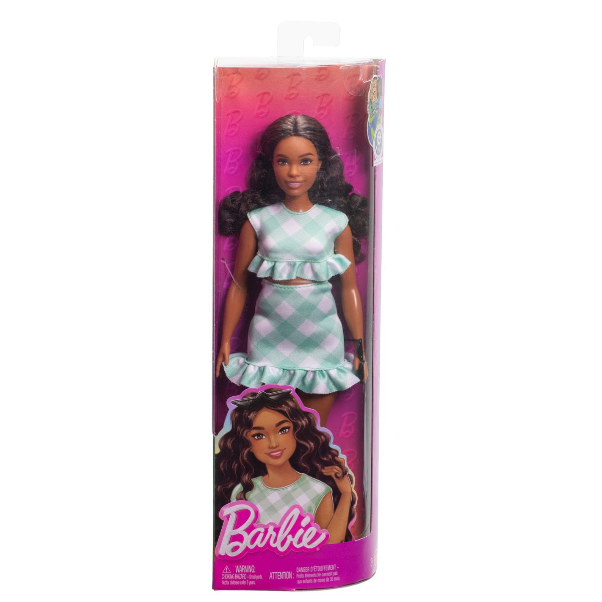 Đồ Chơi Búp Bê Thời Trang Fashionista - Green Gingham Dress BARBIE FBR