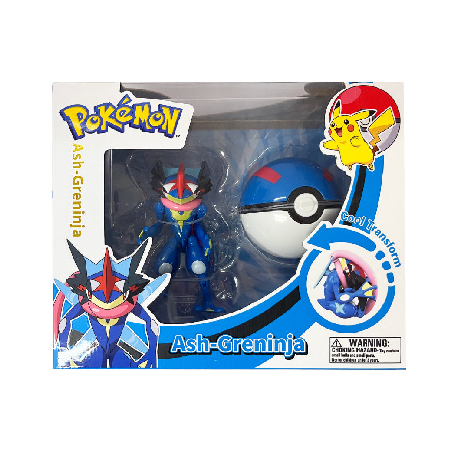 Children's Toys Pokemon Ball Transformation: Ninja Frog Greninja POKEM