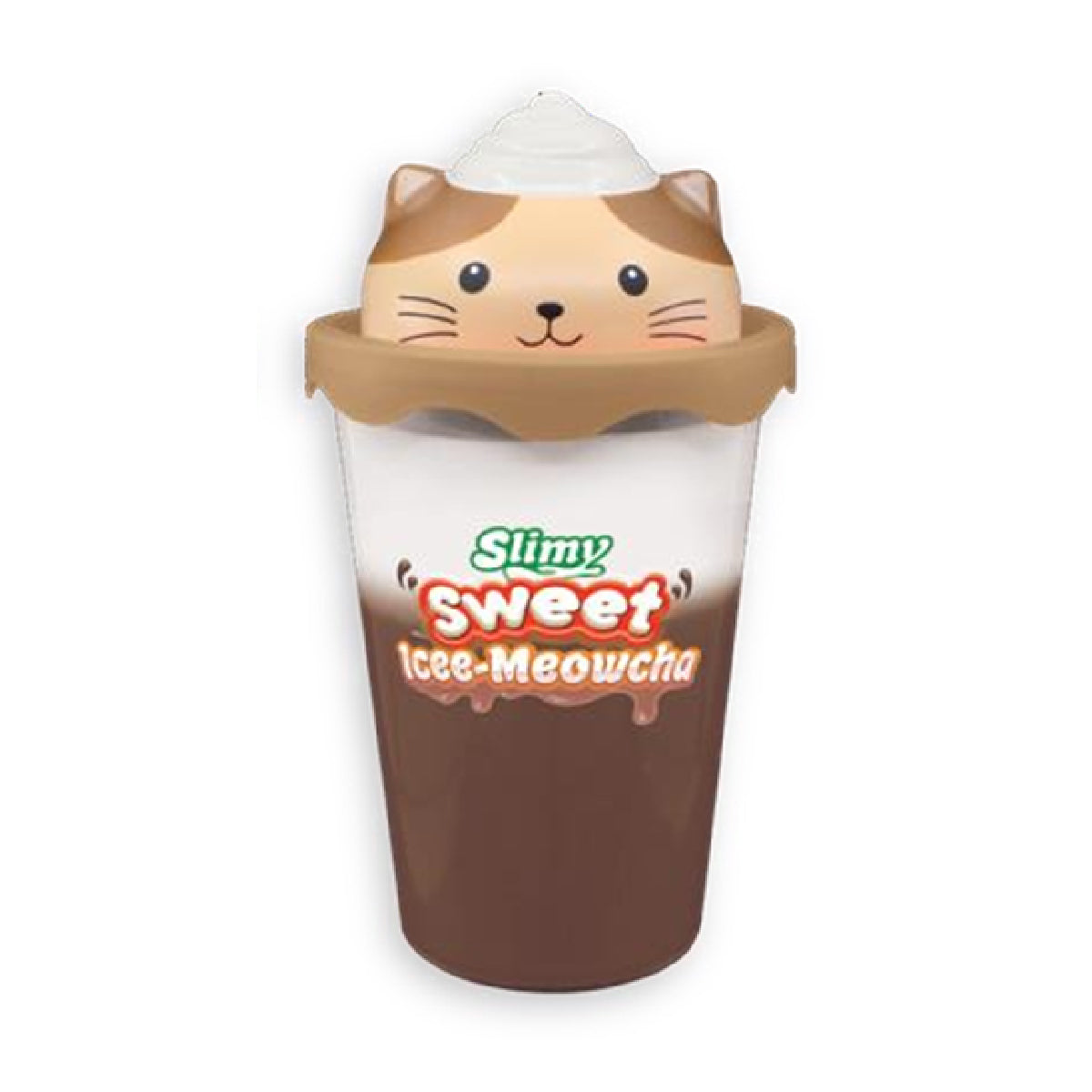 Đồ Chơi Slimy Cà Phê Icee–Meowcha Với Squishy Mèo Nâu Dễ Thương SLIMY