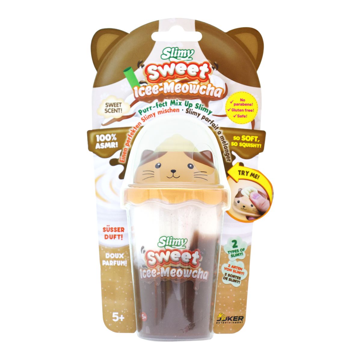 Đồ Chơi Slimy Cà Phê Icee–Meowcha Với Squishy Mèo Nâu Dễ Thương SLIMY