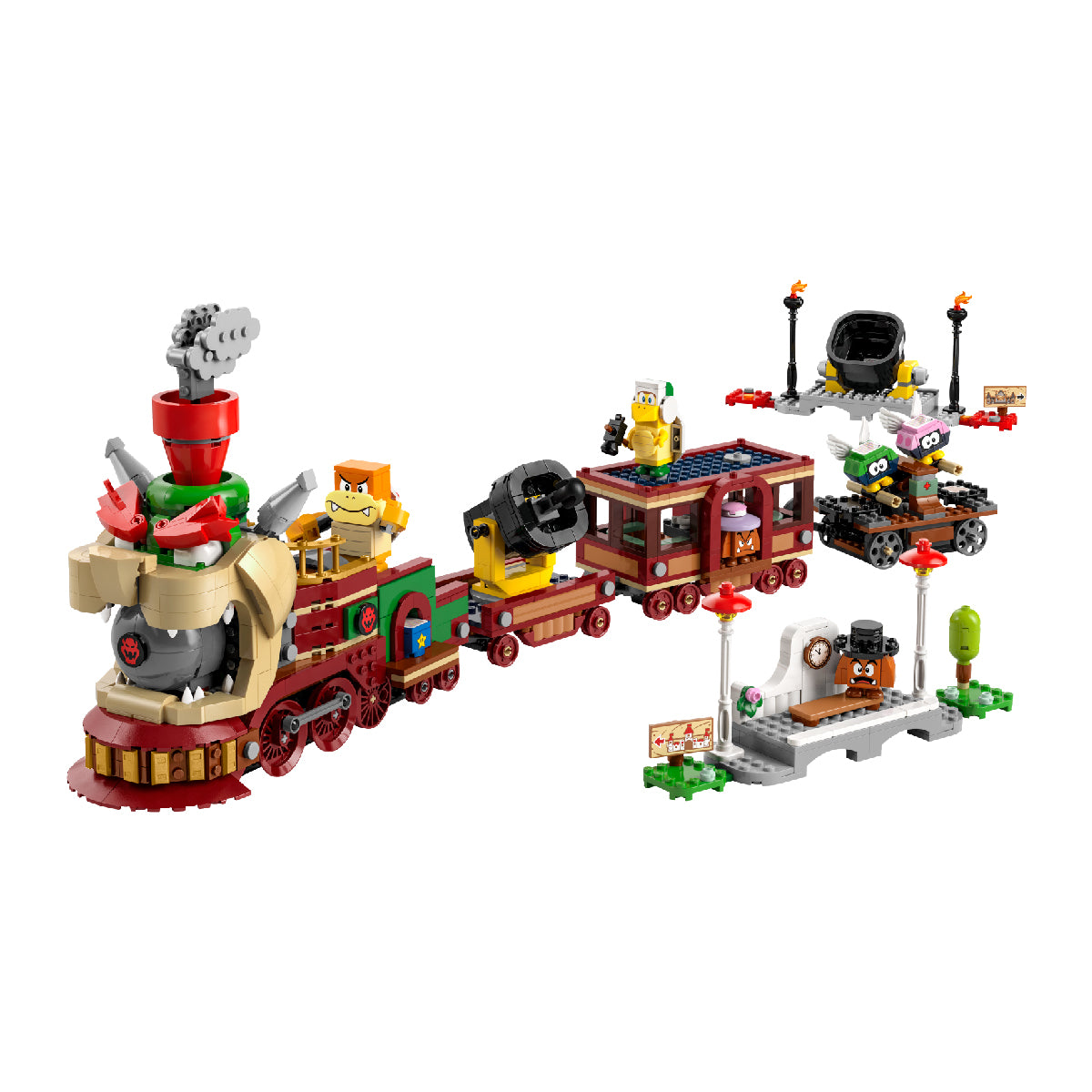 Đồ Chơi Lắp Ráp Tàu Lửa Bowser Siêu Tốc LEGO SUPER MARIO 71437 (1392 c