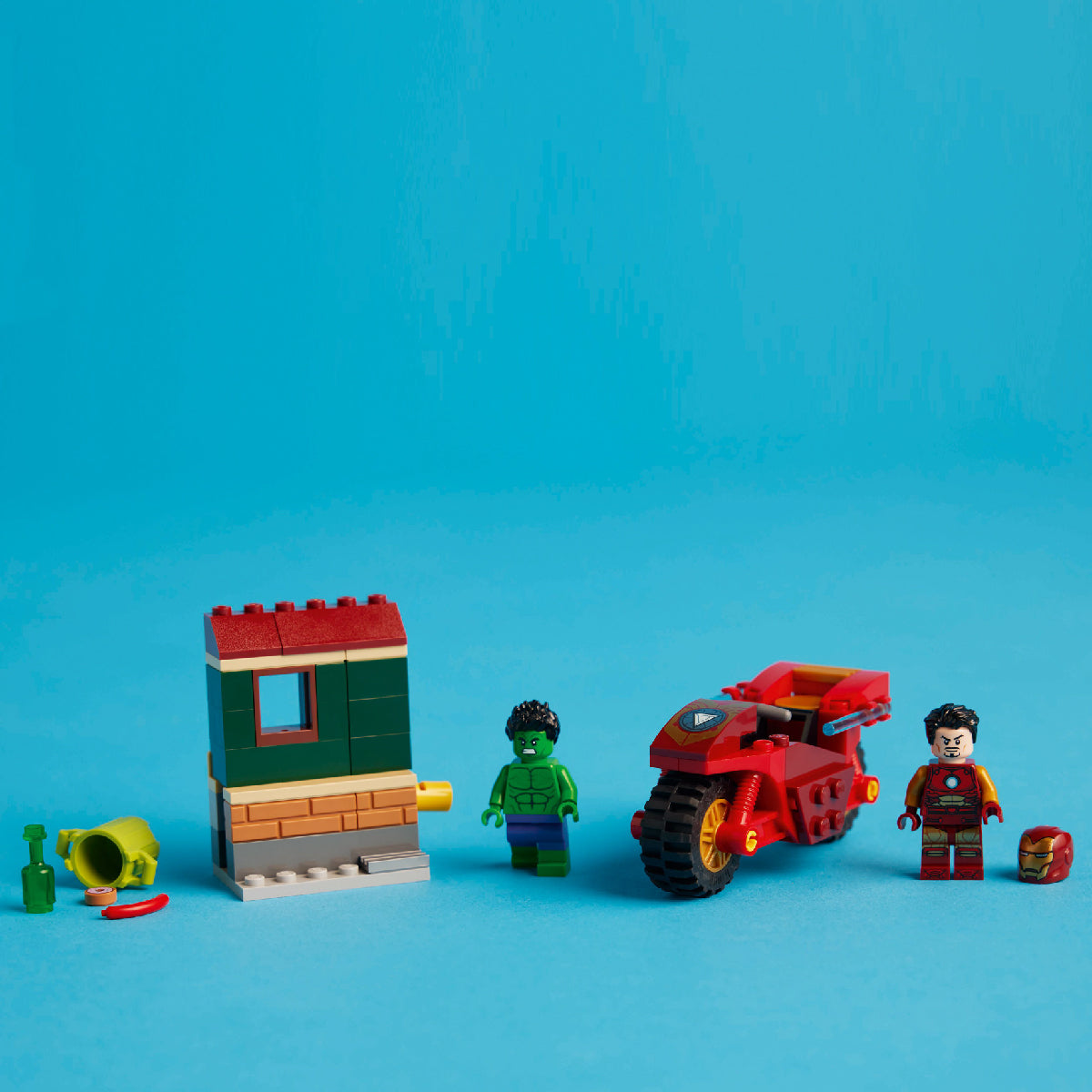 Đồ Chơi Lắp Ráp Xe Máy Của Iron Man Và Người Khổng Lồ LEGO SUPERHEROES