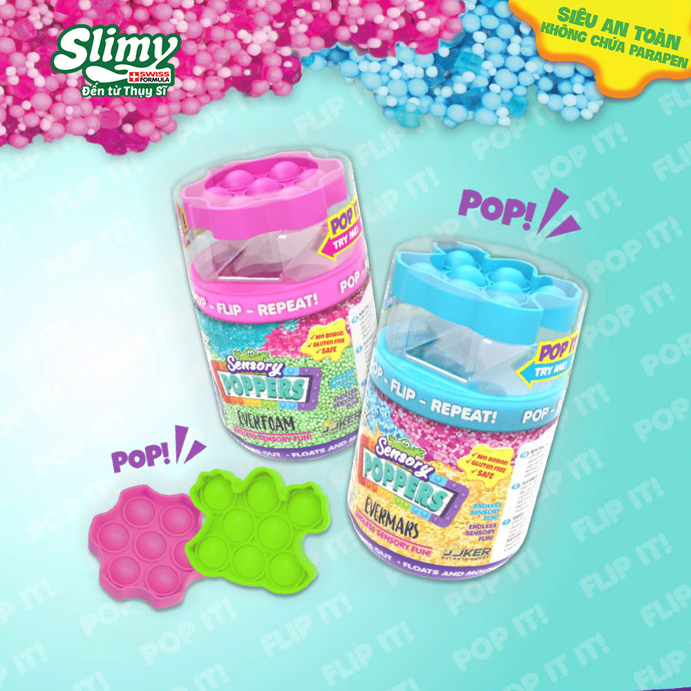 Đồ chơi sáng tạo Slimy Foam và Pop It cực giải trí Tím